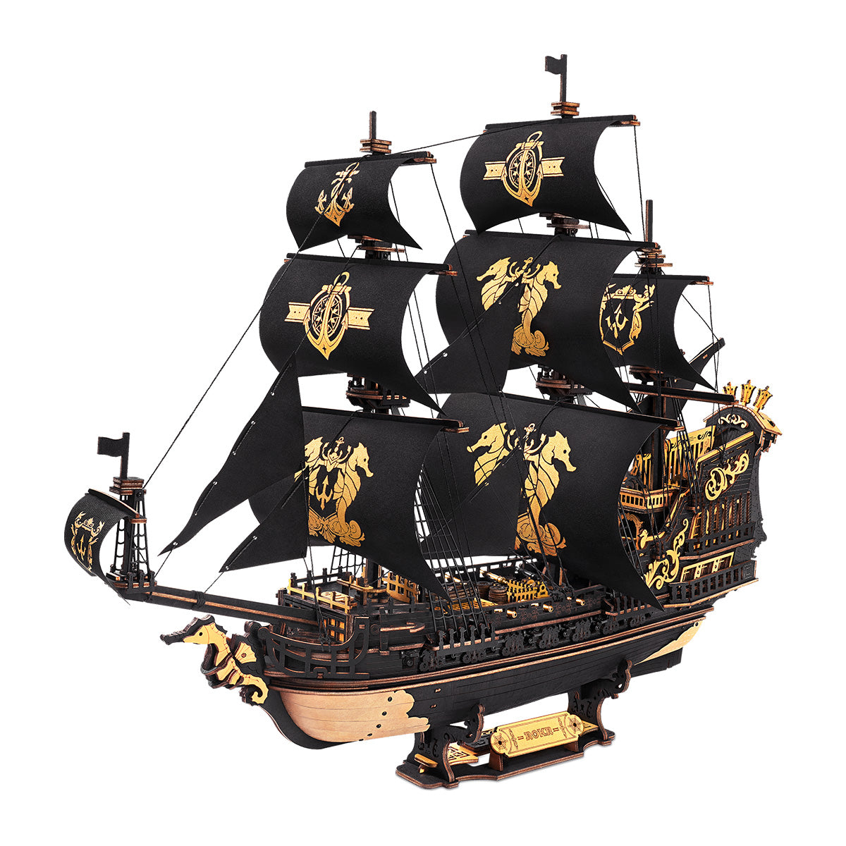 ROKR The Seahorse Barque 3D Wooden Puzzle MCB02 | Robotime Online