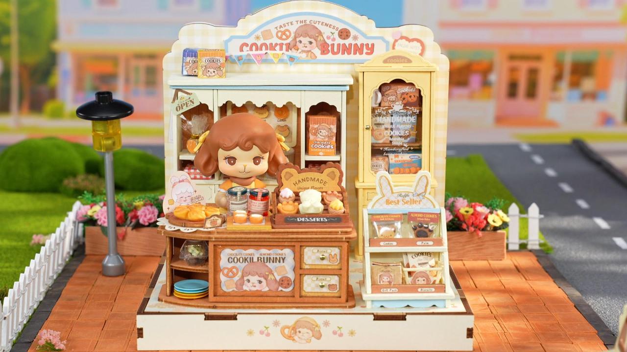 Rolife New Launch | Cookii Bunny’s Cookie Shop DIY Miniature House ...