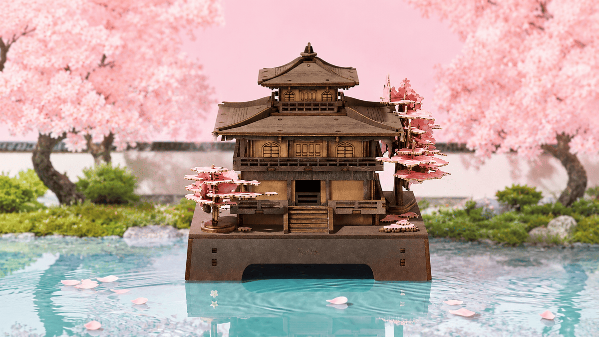 Puzzle en bois 3D Rolife Pavillon Sakura TGA07 : Construisez votre pro ...