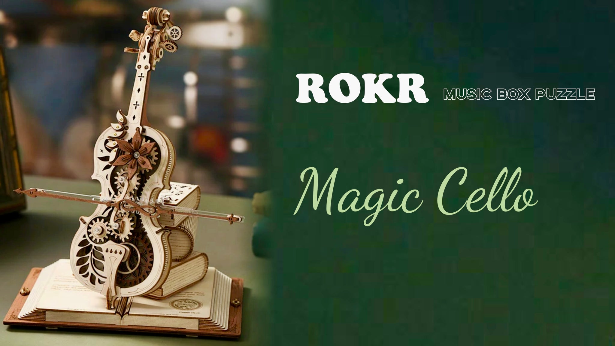 Introducing The New ROKR Magic Cello Music Box Puzzle | Robotime