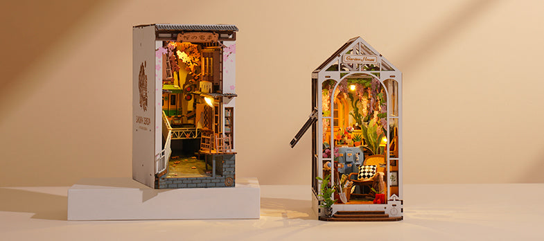DIY Book Nook Kits | Miniature Book Shelf Inserts | Robotime