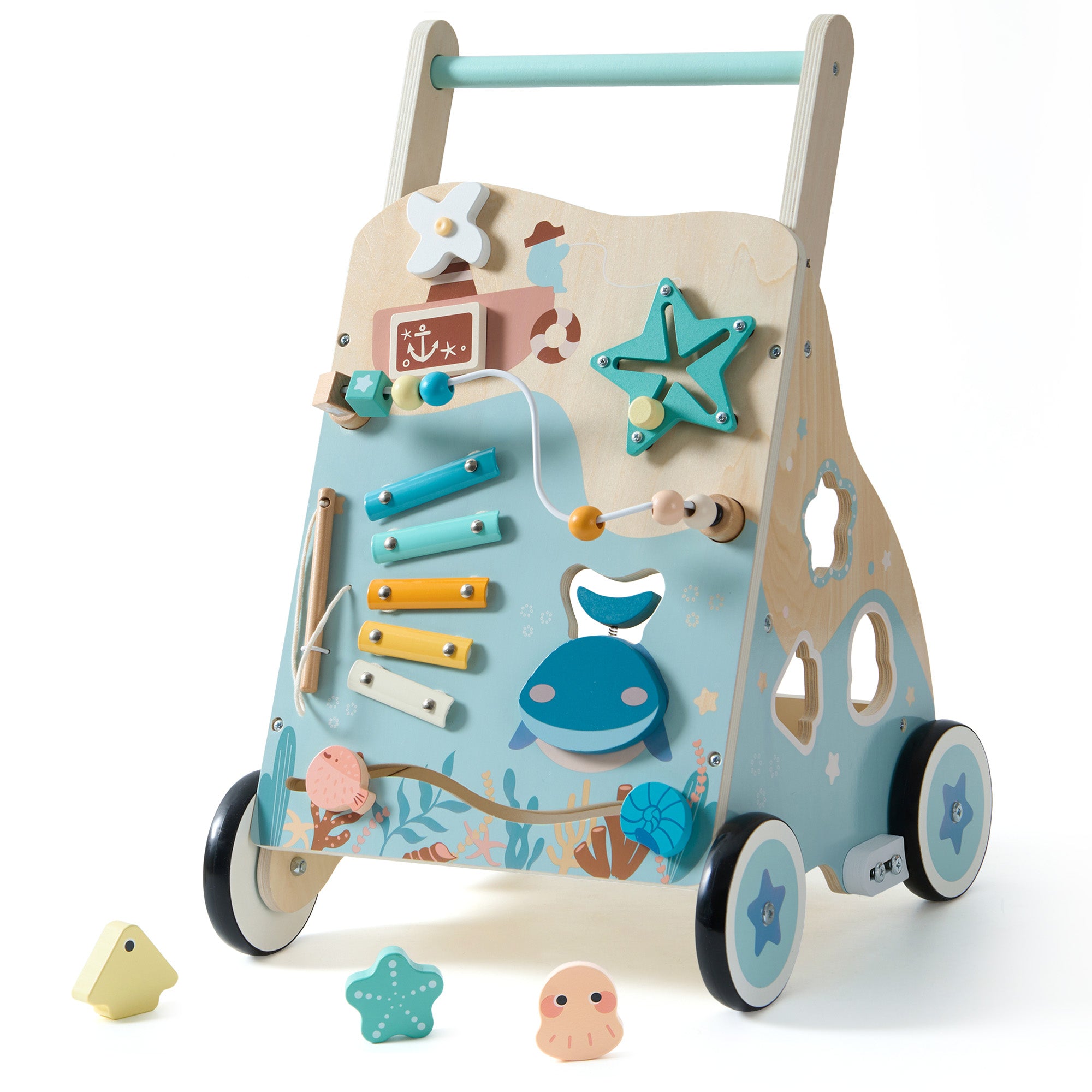 Robud Baby Push Walkers Wooden | Explorer Toys| Pull Walker Toy for ...