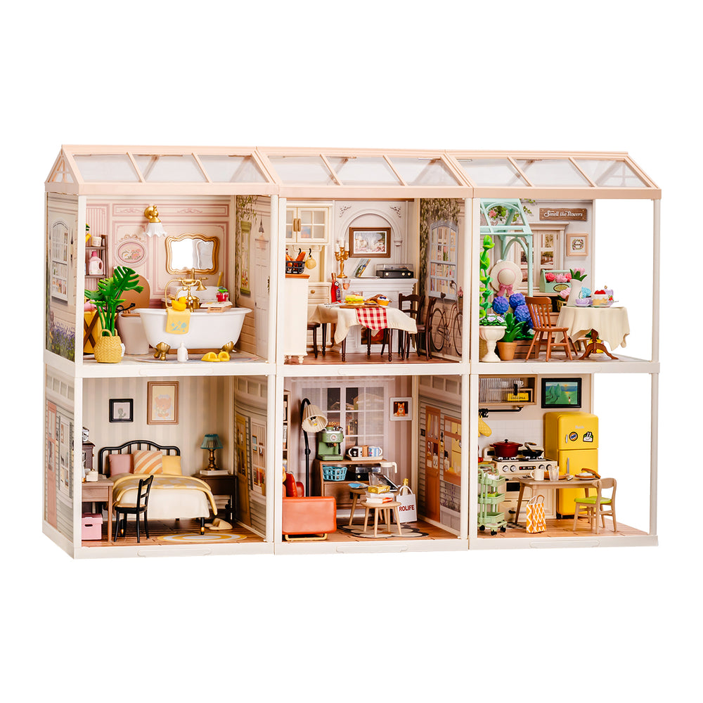 Rolife Super Creator 6 in 1 Six Grid DIY Miniature House | Robotime