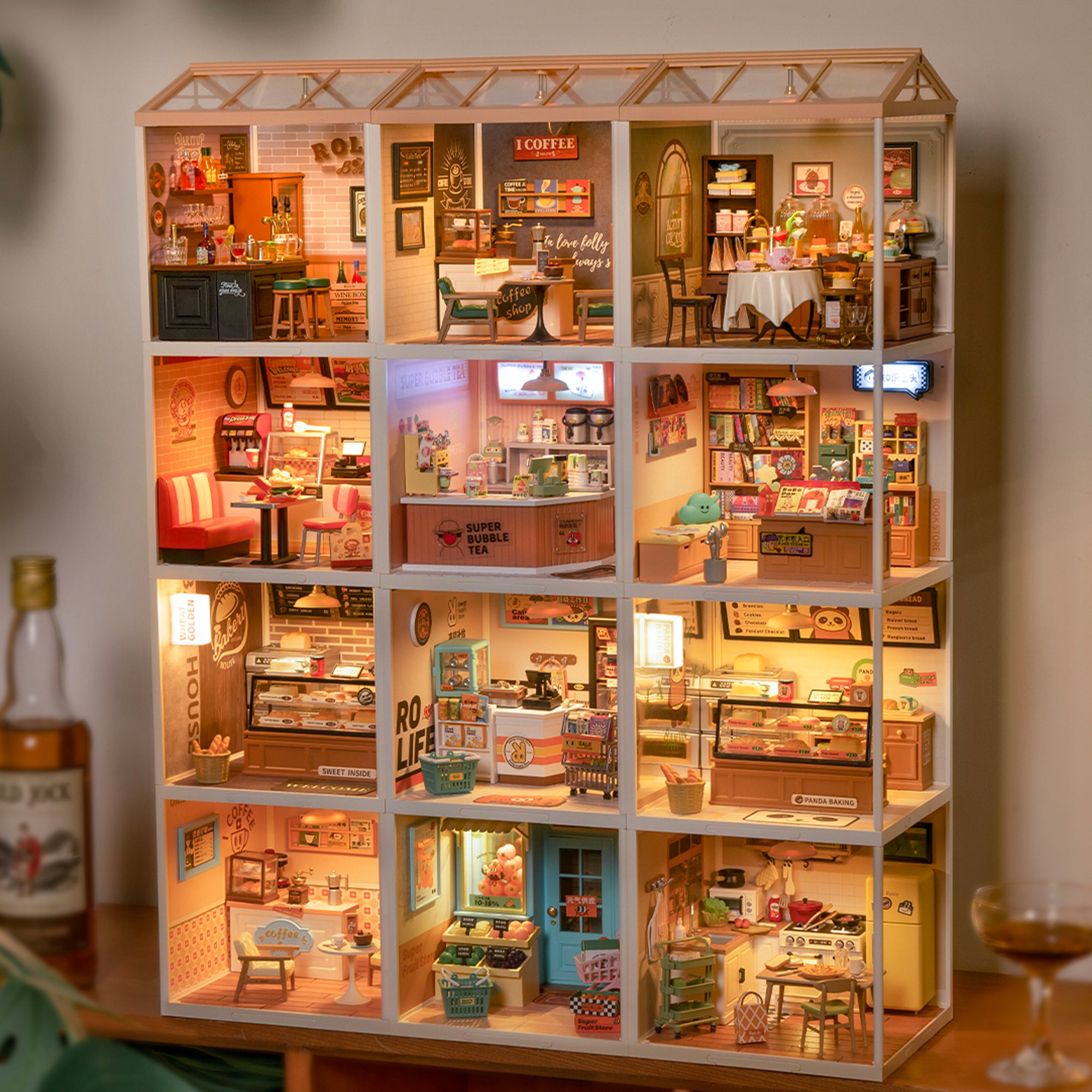 Rolife Super Creator 12 in 1 Plastic DIY Miniature House