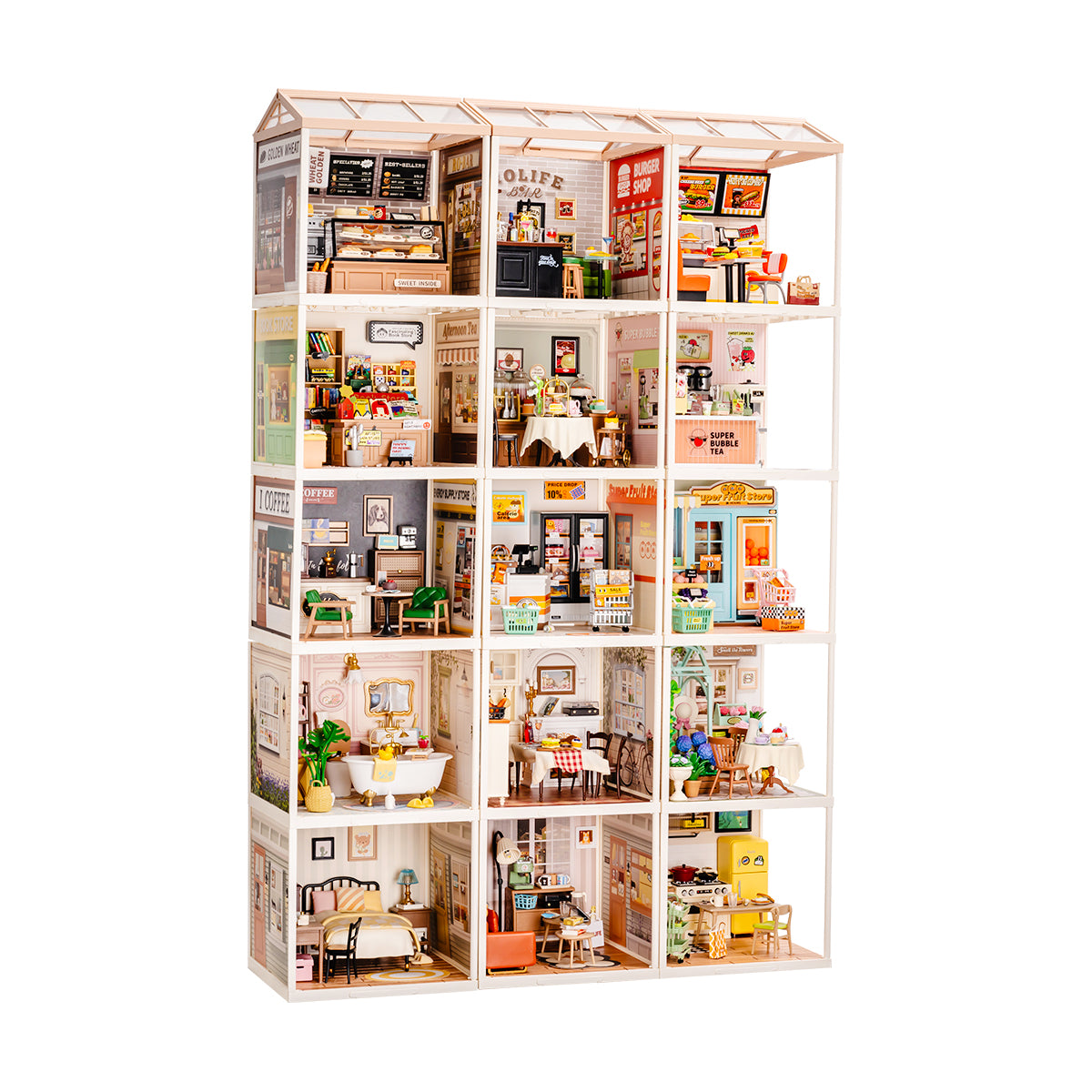 Rolife Super Creator 15 in 1 DIY Miniature House