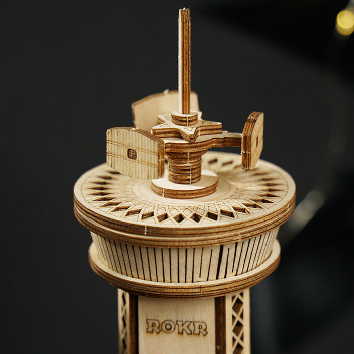 ROKR Airplane Control Tower Music Box 3D Wooden Puzzle AMK41 | Robotime