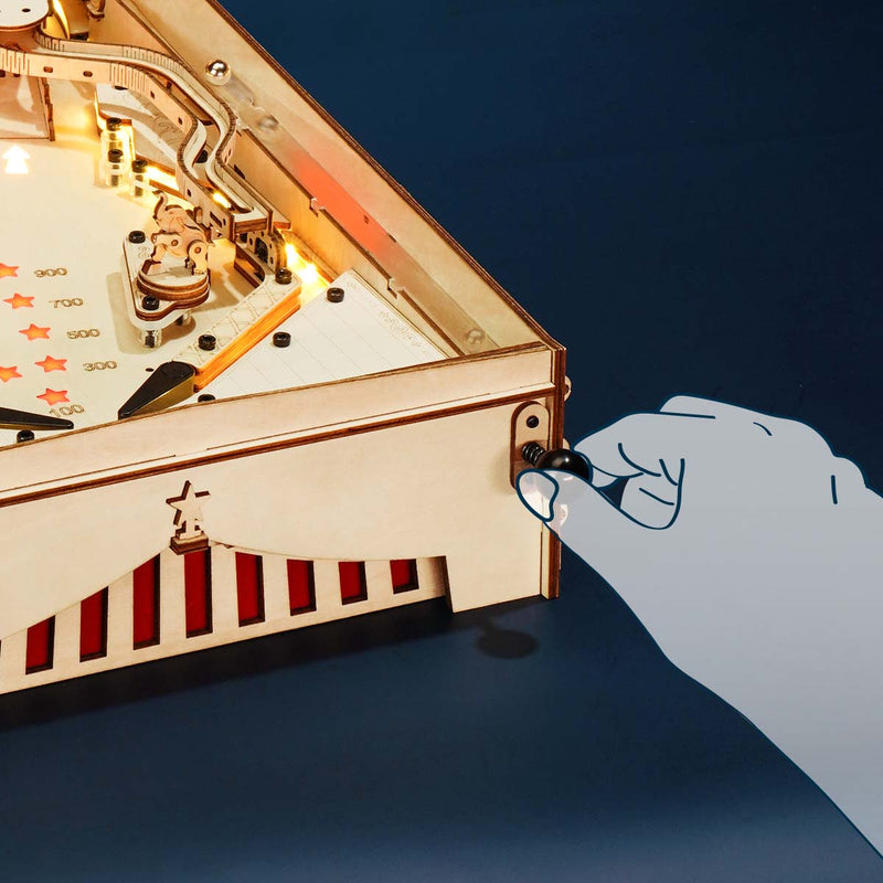 ROKR 3D Pinball Machine 3D Wooden Puzzle | Pinball Game | Robotime