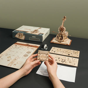 ROKR Magic Cello Music Box 3D Wooden Puzzle | Robotime Online