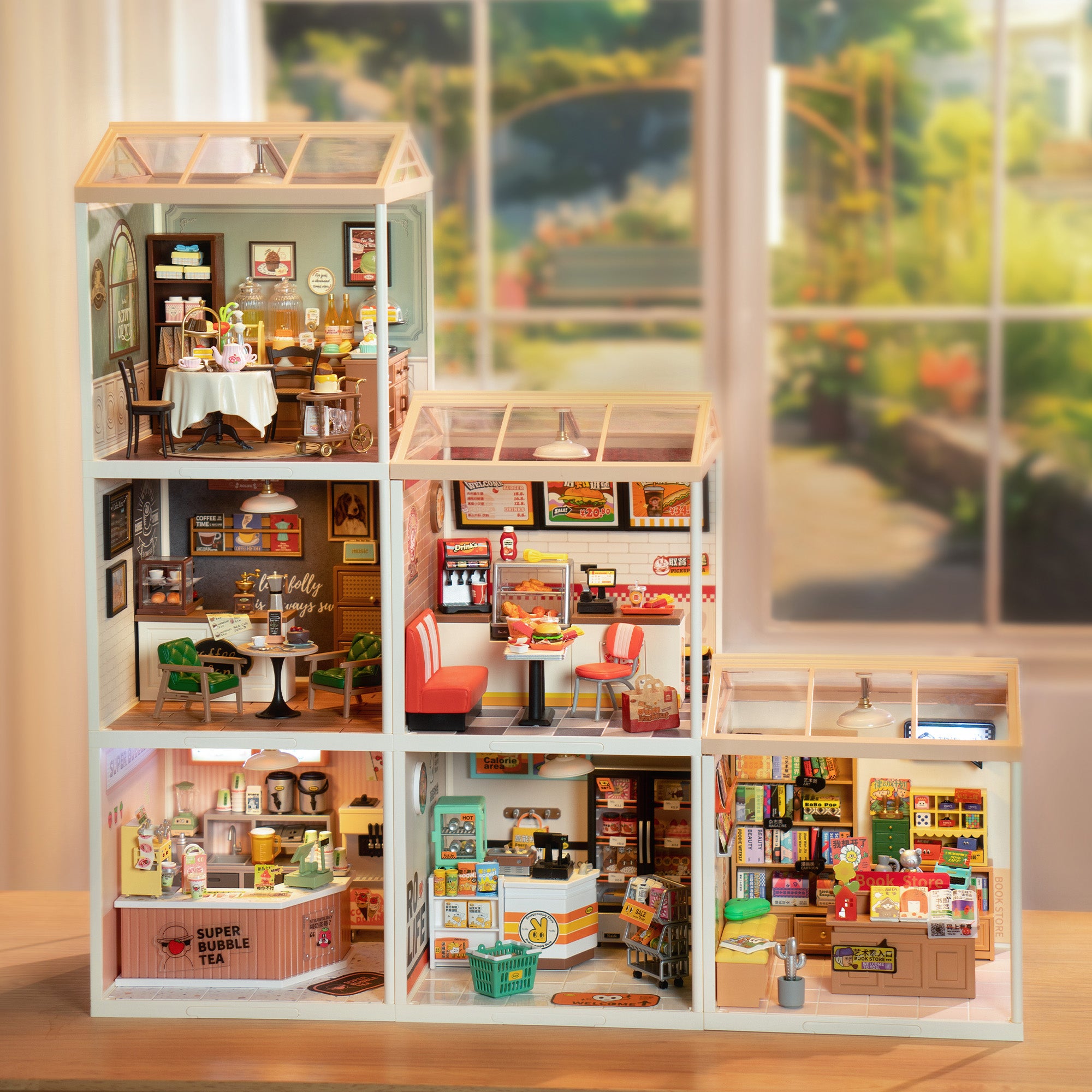 Rolife Super Creator 6 in 1 Plastic DIY Miniature House