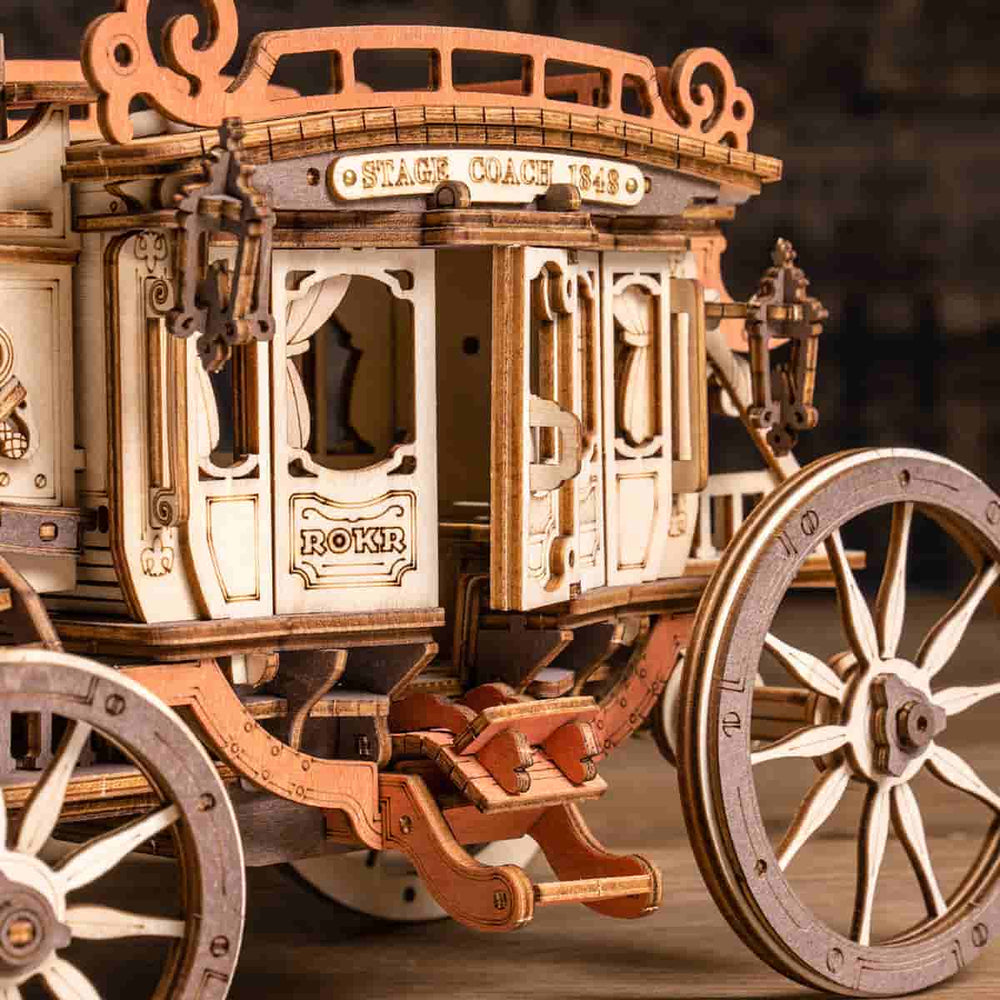 ROKR Stagecoach Mechanical Music Box | 3D Wooden Puzzle | Robotime