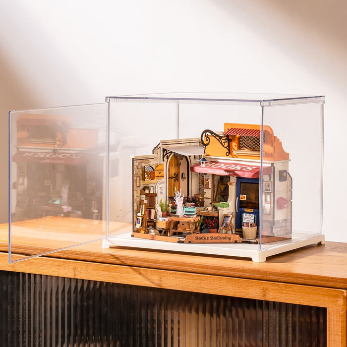Rolife Corner Bookstore DG164 with Display Box DF03L | Robotime