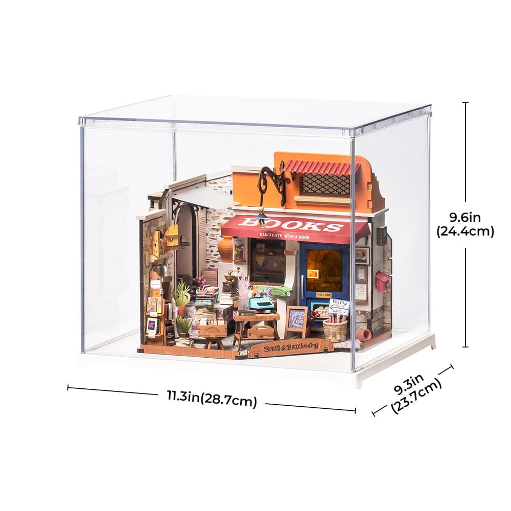 Rolife Corner Bookstore DG164 with Display Box DF03L | Robotime