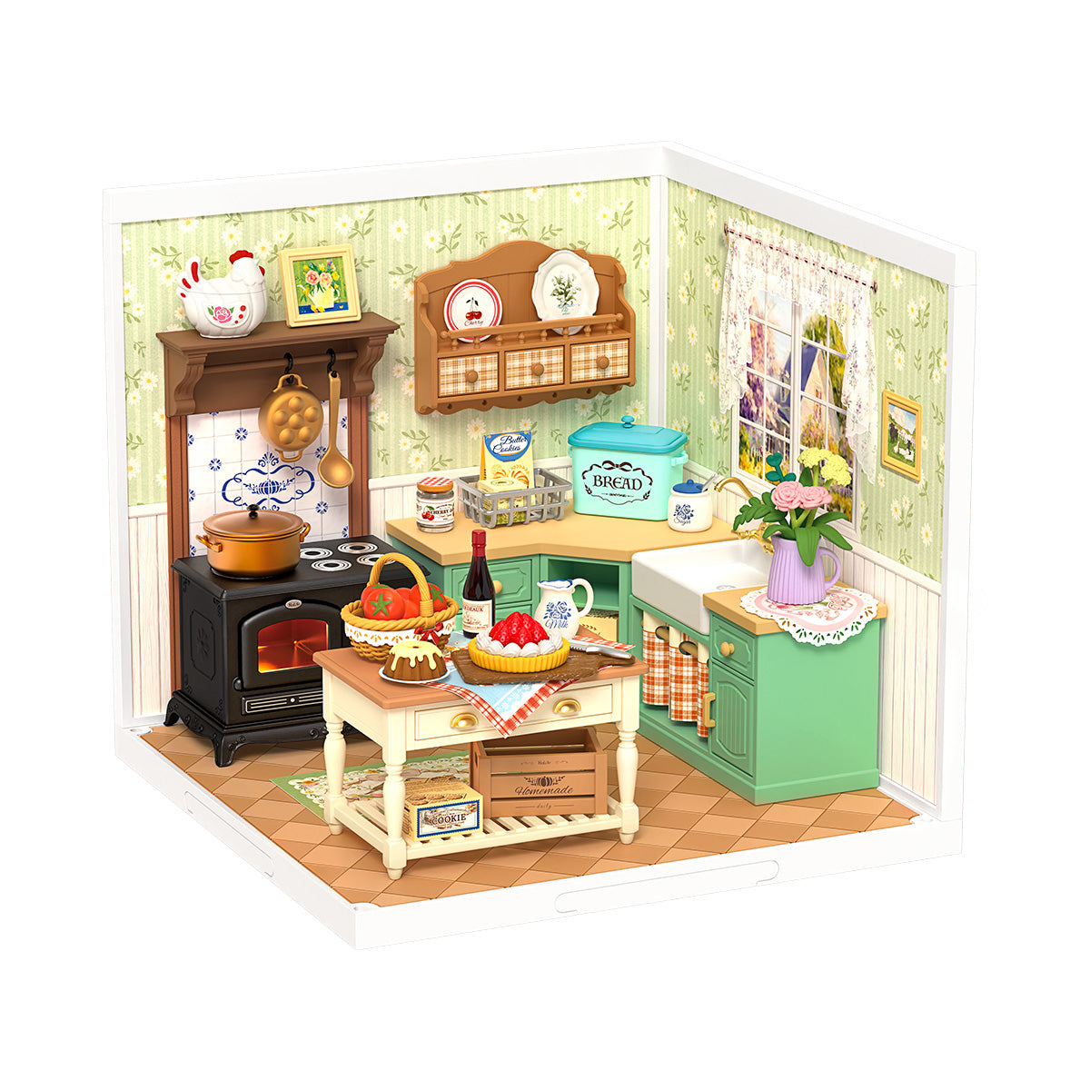 Rolife Farmhouse Kitchen DIY Miniature House DW024 | Robotime