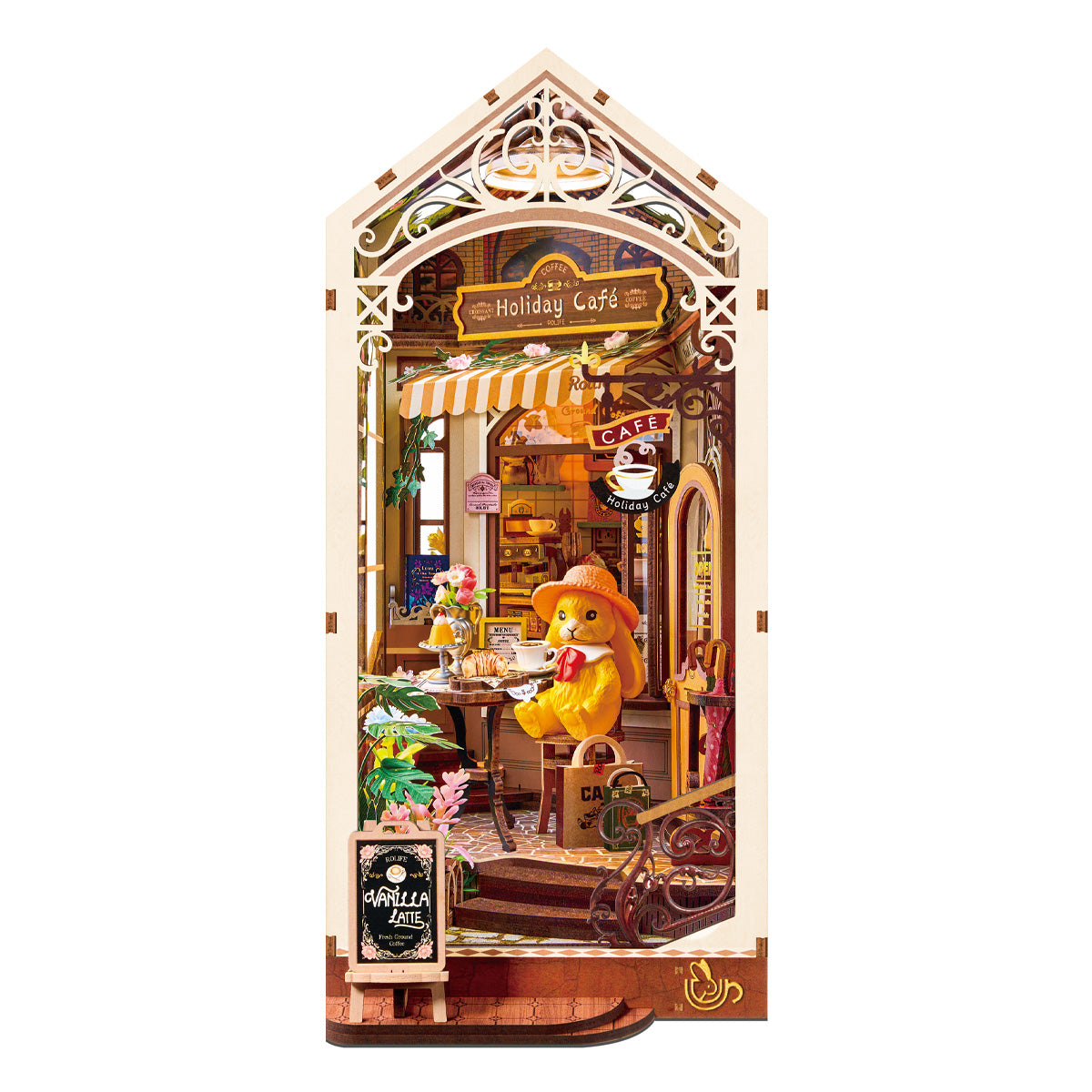Rolife Holiday Cafe DIY Book Nook Kit TGB15 | Robotime