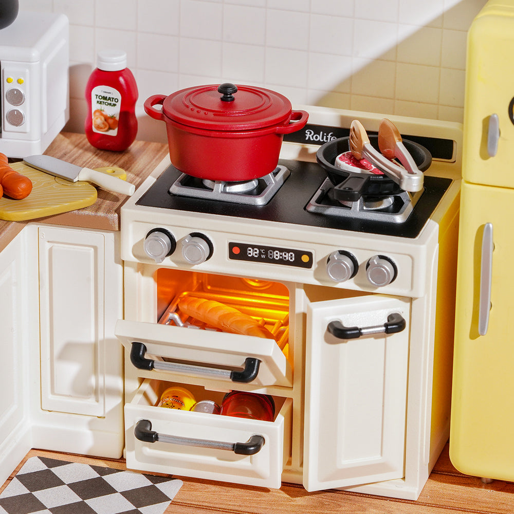 Rolife Happy Meals Kitchen DIY Miniature House DW008 | Robotime