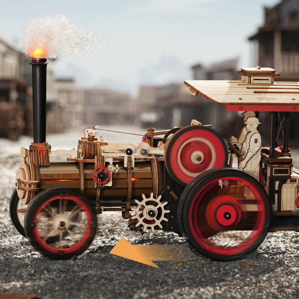 ROKR Steam Engine Mechanical 3D Wooden Puzzle LKA01 | Robotime Online