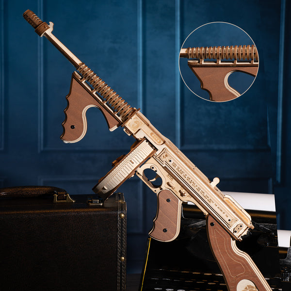ROKR Thompson Submachine Toy Gun 3D Wooden Puzzle LQB01 | Robotime Online