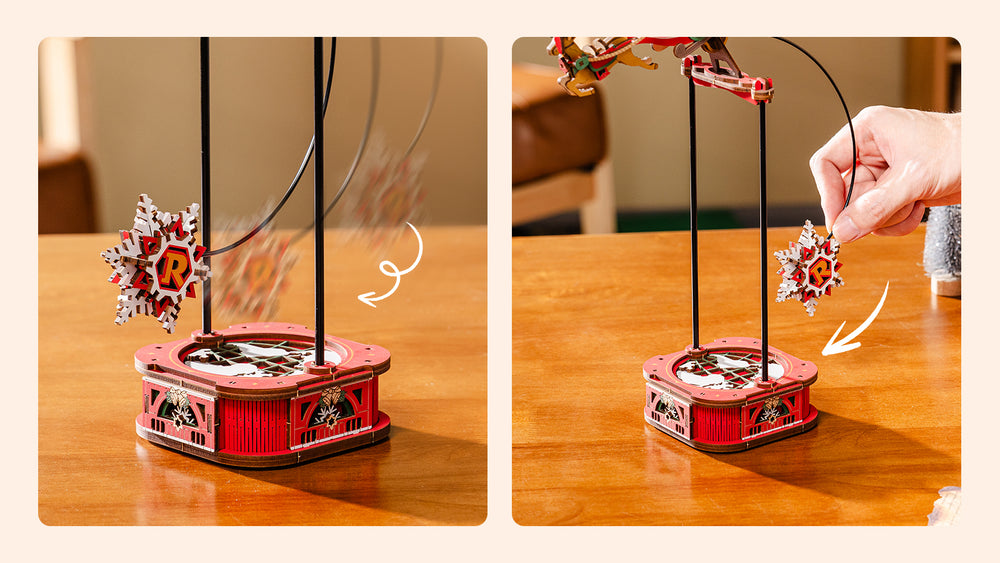 ROKR Santa on Sleigh Pendulum Balance Toy 3D Puzzle MCD05 | Robotime