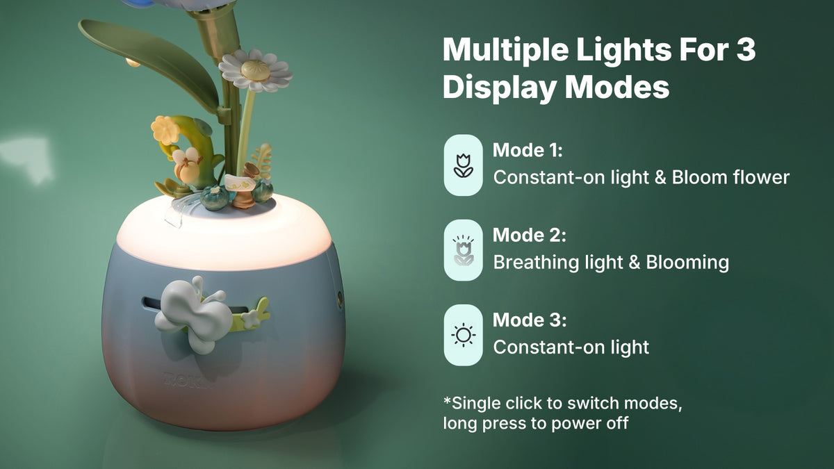 ROKR Starry Camellia Lamp DIY 3D Flower Night Light AF01S | Robotime Online