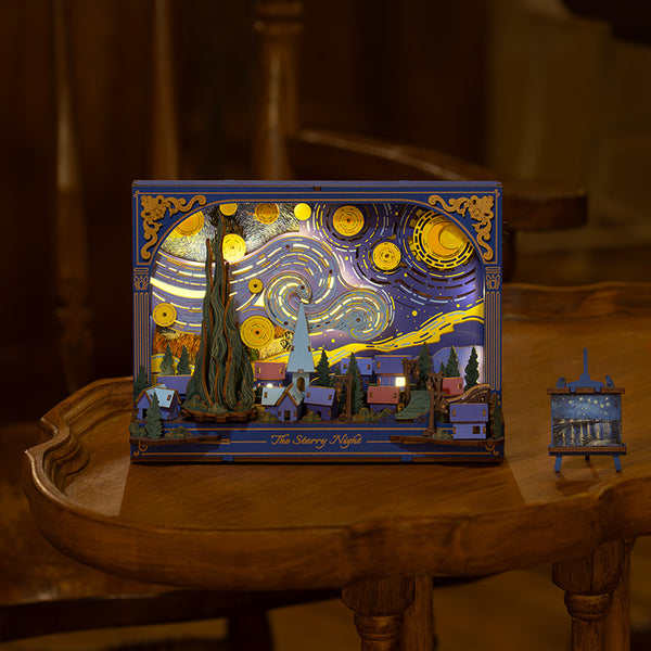 Rowood The Starry Night Wall Art 3D Wooden Puzzle TH003 | Robotime