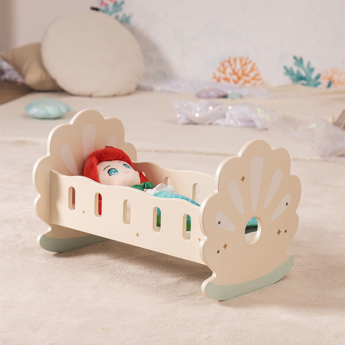 ROBUD Wooden Baby Doll Crib | Robotime