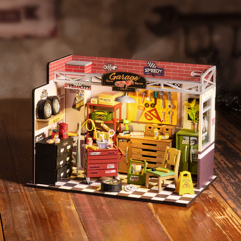 Rolife Garage Workshop DIY Miniature House Kit DG165 | Robotime