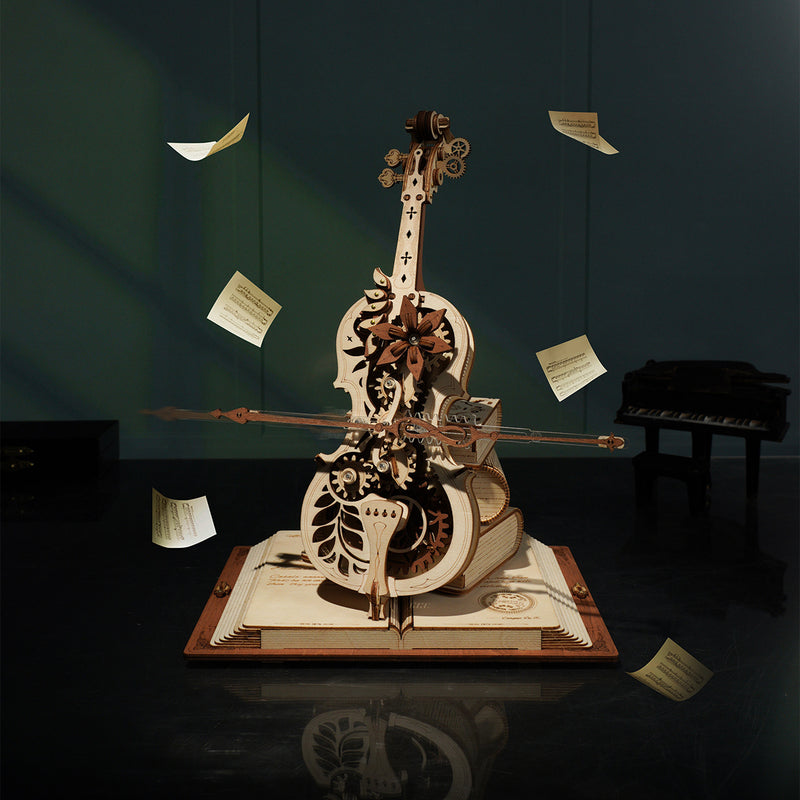 ROKR Magic Cello Music Box 3D Wooden Puzzle | Robotime Online