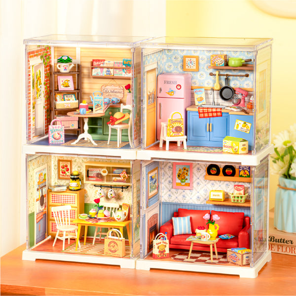 Rolife Floral Dining Room DIY Miniature House DWS06B | Robotime