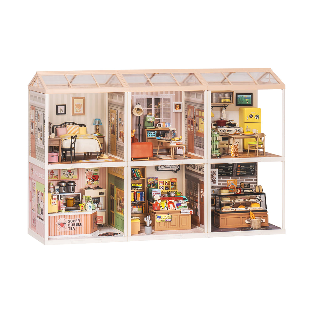 Rolife Super Creator 6 in 1 Six Grid DIY Miniature House | Robotime