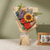 Rowood Wooden Flower Bouquet with Sunflower, Lilac, Red Camellia, and ...