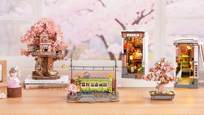 Rolife Sakura Wine Alley Book Nook Shelf Insert Kit TGB11