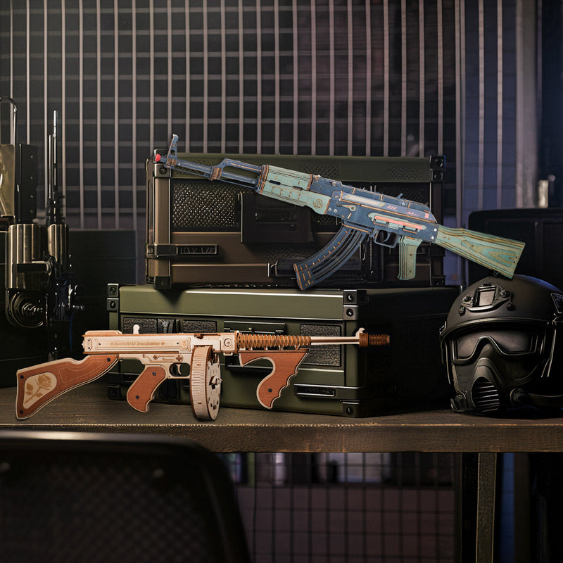 ROKR Thompson Submachine Toy Gun 3D Wooden Puzzle LQB01 | Robotime Online